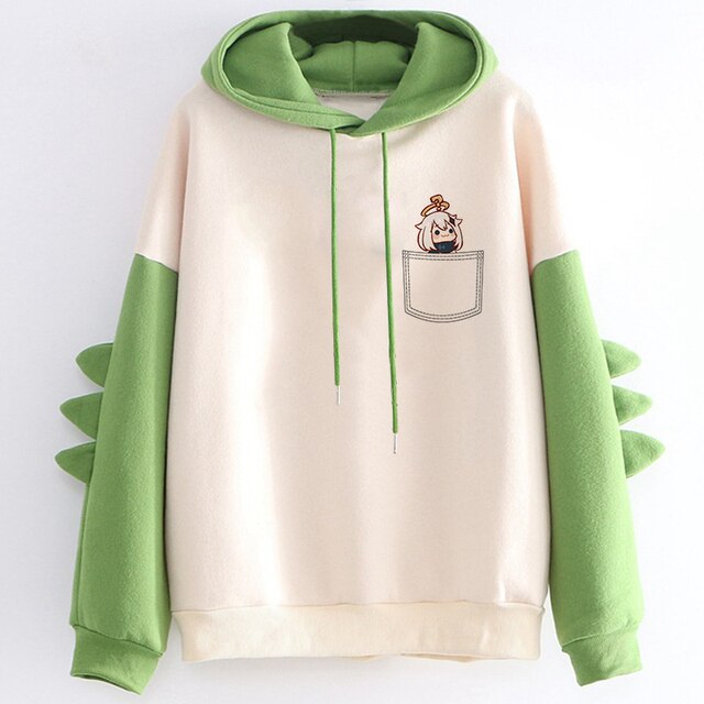 Genshin Impact Hoodies – Adorable Paimon in Pocket Printing Hoodie ...